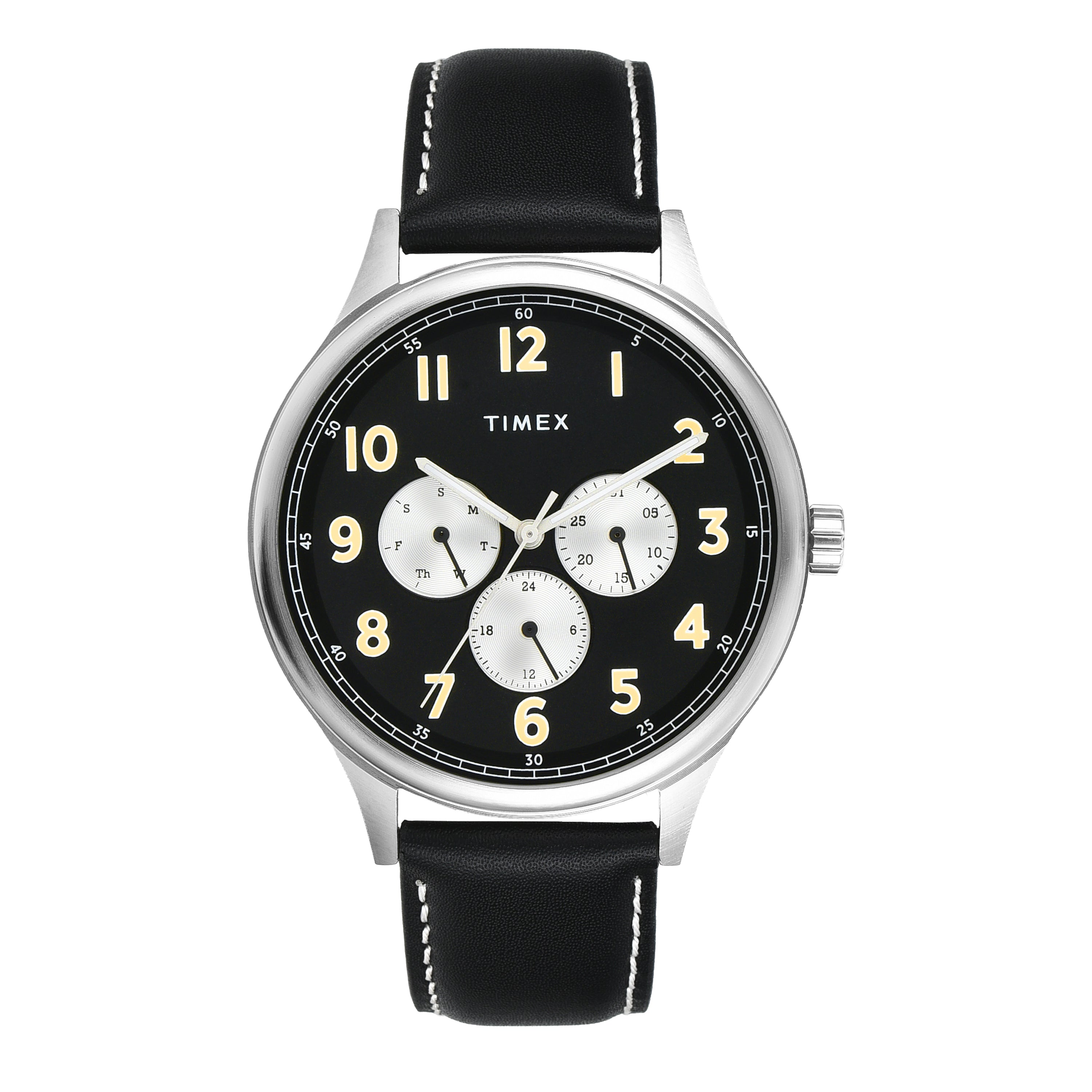 TIMEX Men Black Round Dial Analog Watch - TWEG184SMU17 – The Watch Factory