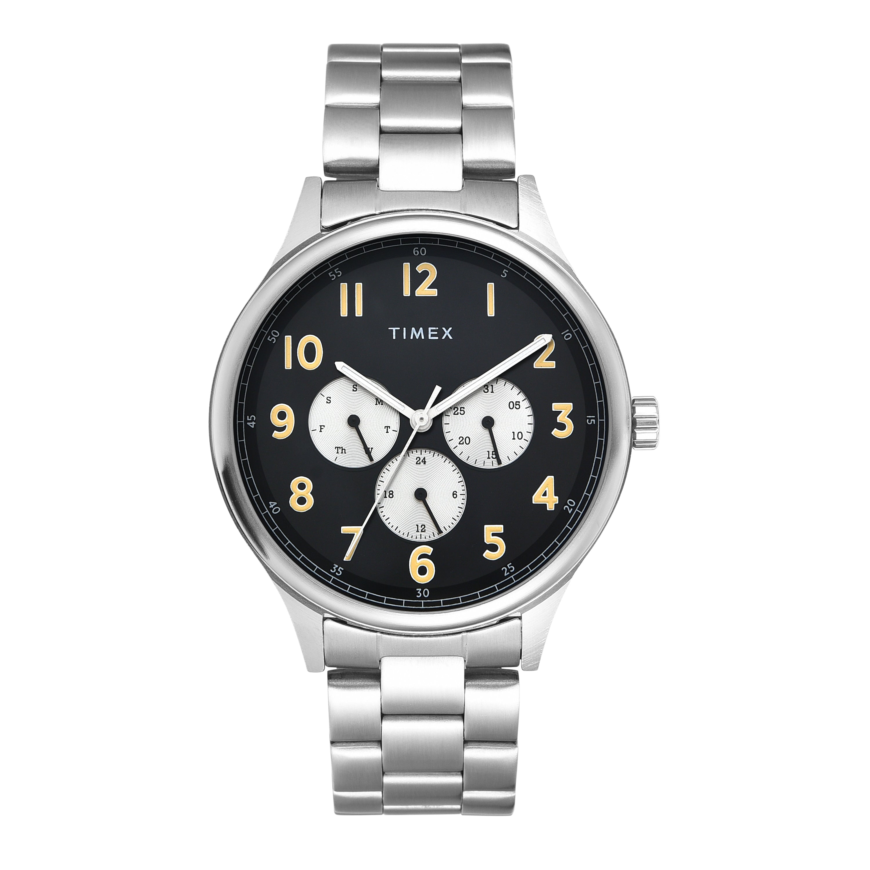 TIMEX Men Black Round Dial Analog Watch - TWEG184SMU21 – The Watch Factory