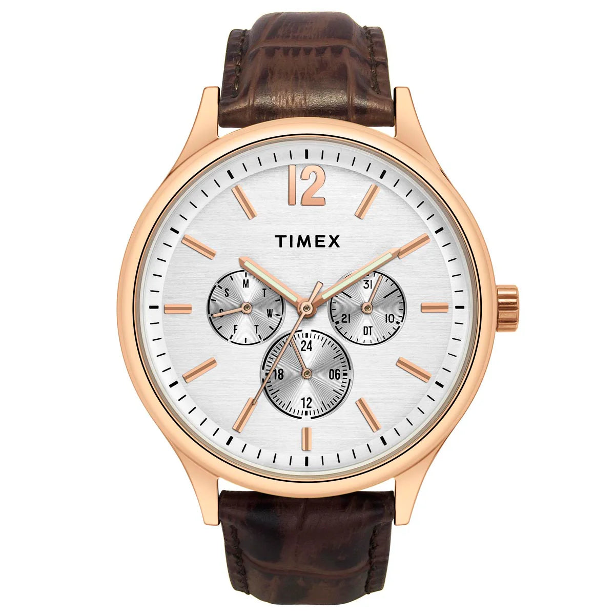 Timex Men White Round Dial Analog Watch - TWEG18433 – The Watch Factory