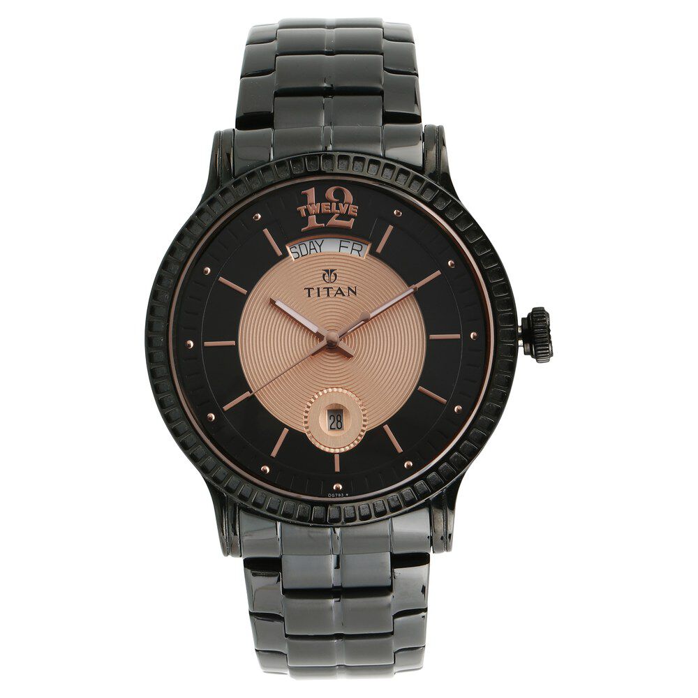 Titan Regalia Sovereign Quartz Analog with Day and Date Multicoloured ...