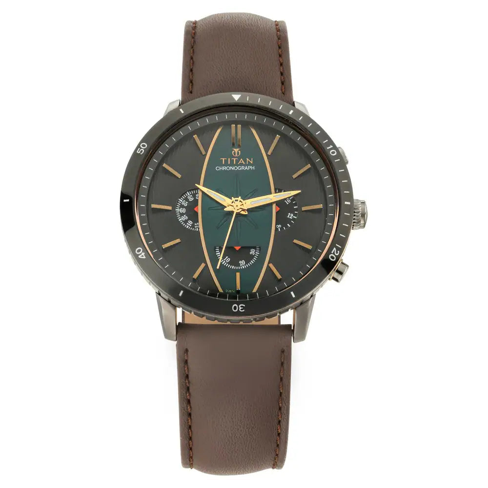 Titan Caravel from Maritime - Chronograph Watch with Tungsten bezel ri ...