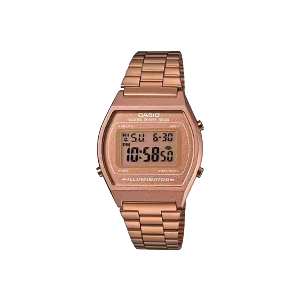 Casio Vintage Collection D128 Rose Gold Digital - Men Watch – The Watch ...