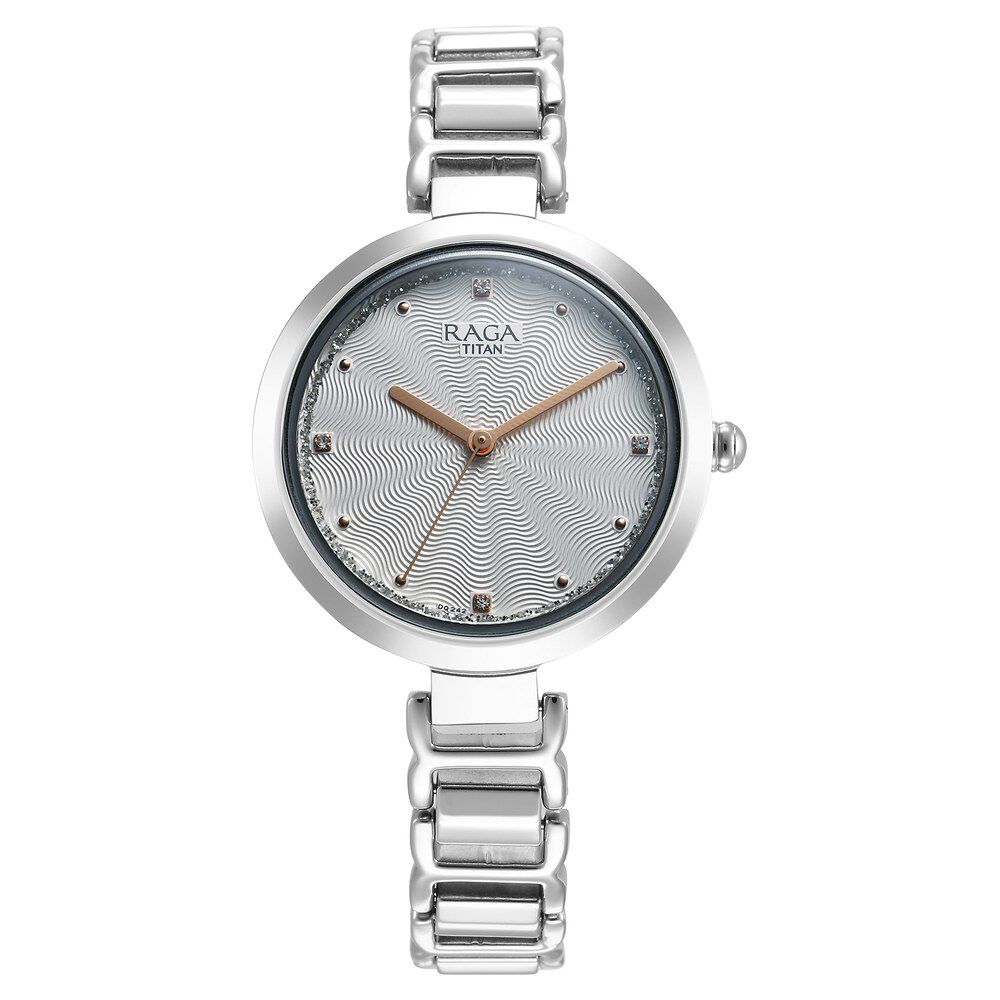 Titan Raga Memoirs Quartz Analog Silver Dial With Silver Color Metal S ...