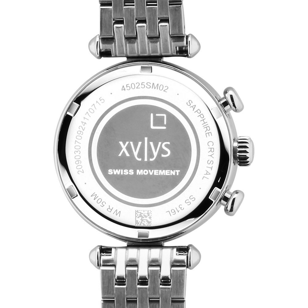 Xylys Quartz Chronograph Blue Dial Silver Stainless Steel Strap Watch – The Watch Factory