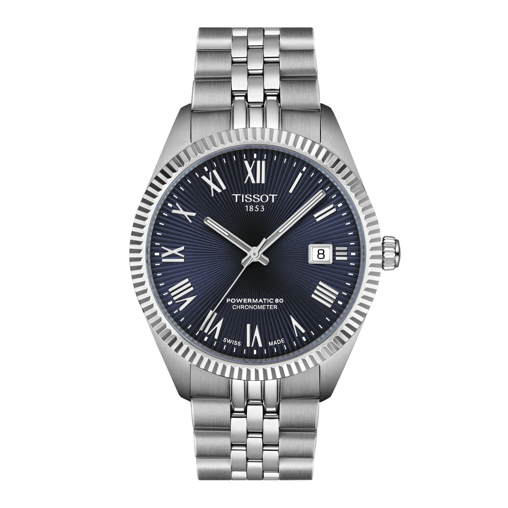 Tissot Ballade 39mm COSC Certified Swiss Automatic Watch with Fluted B ...