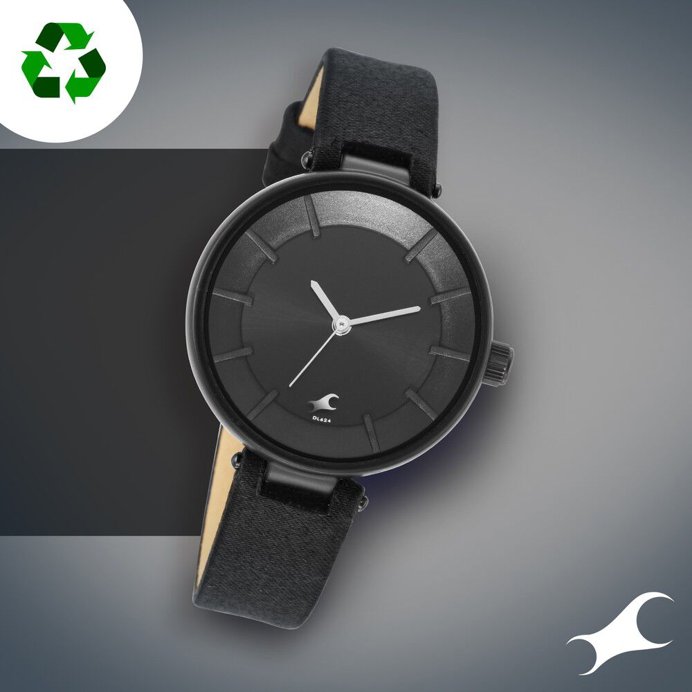 Fastrack Revibe Quartz Analog Black Dial Fabric Strap Watch for Girls ...