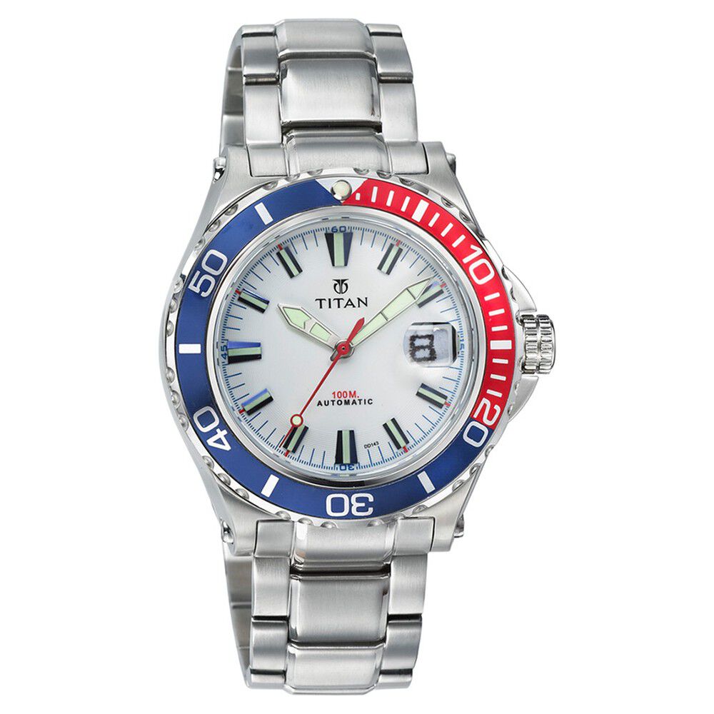 Titan Automatic White Dial Watch for Men-9480KM02 – The Watch Factory