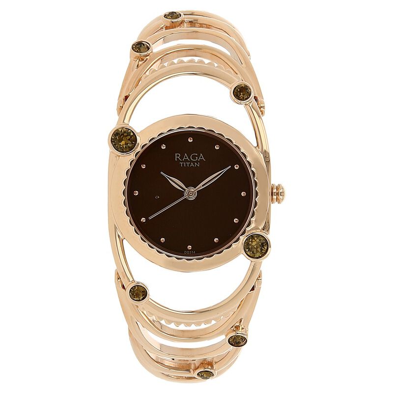 Titan Raga Aurora Brown Dial Women Watch With Metal Strap – The Watch ...