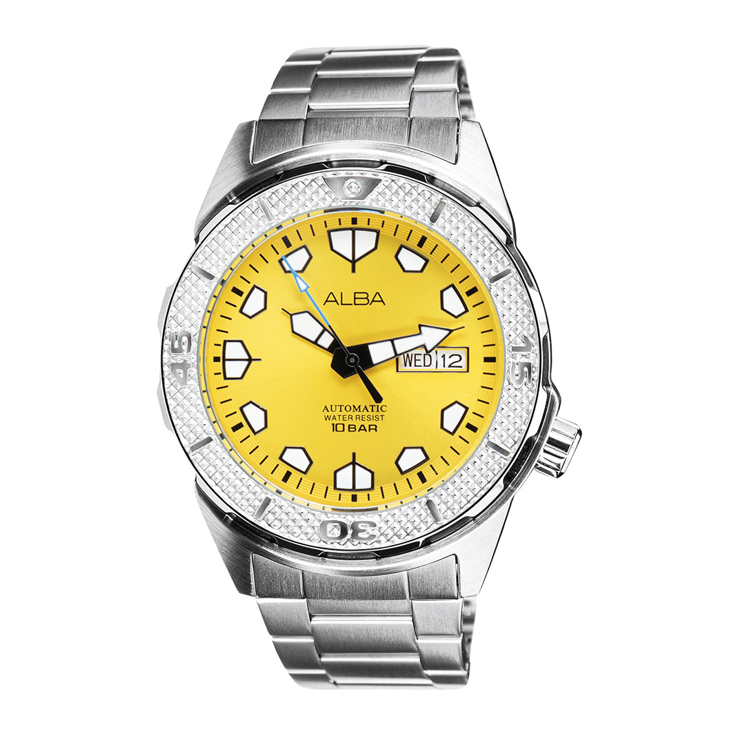 Alba AL4567X1 Yellow Dial Automatic Watch – The Watch Factory