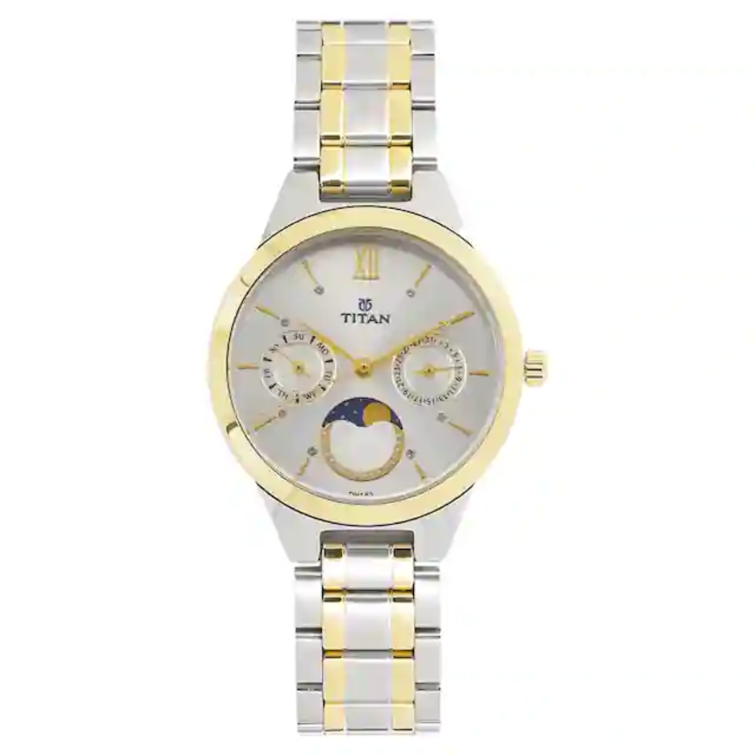 Titan Workwear Watch with Analog Moon Phase Function NQ2590BM01 (DH182 ...