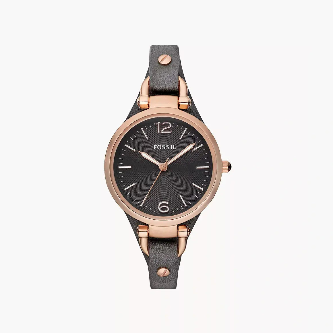 Fossil Georgia Smoke Leather Watch – The Watch Factory