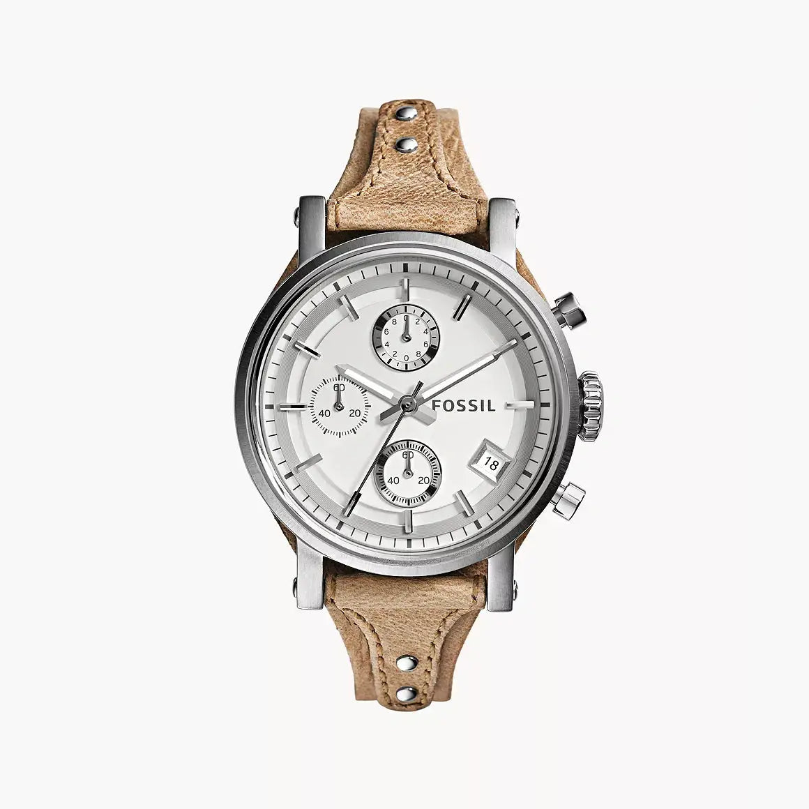 Fossil Original Boyfriend Chronograph Bone Leather Watch – The Watch ...