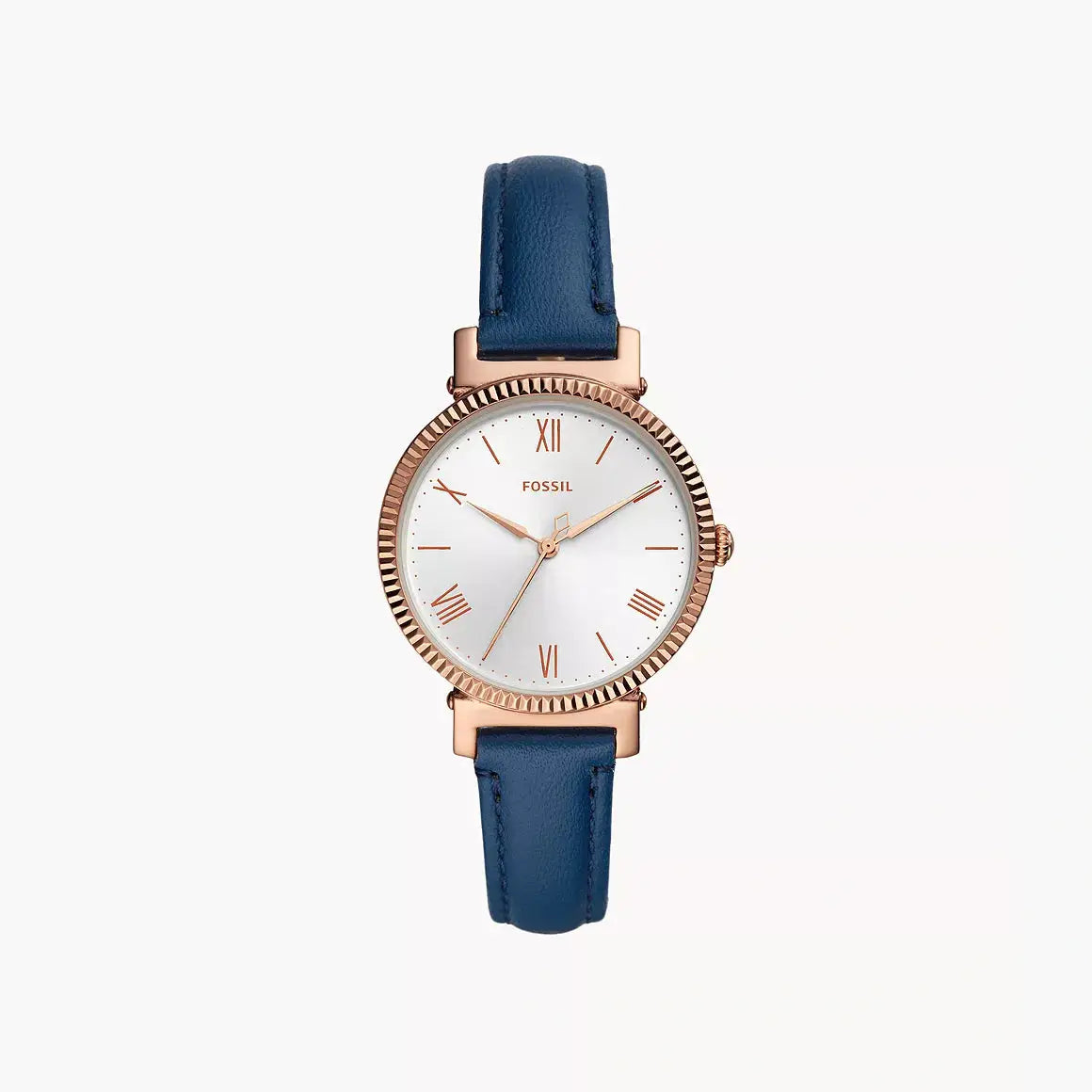 Fossil Daisy Three-Hand Midnight Navy Leather Watch – The Watch Factory