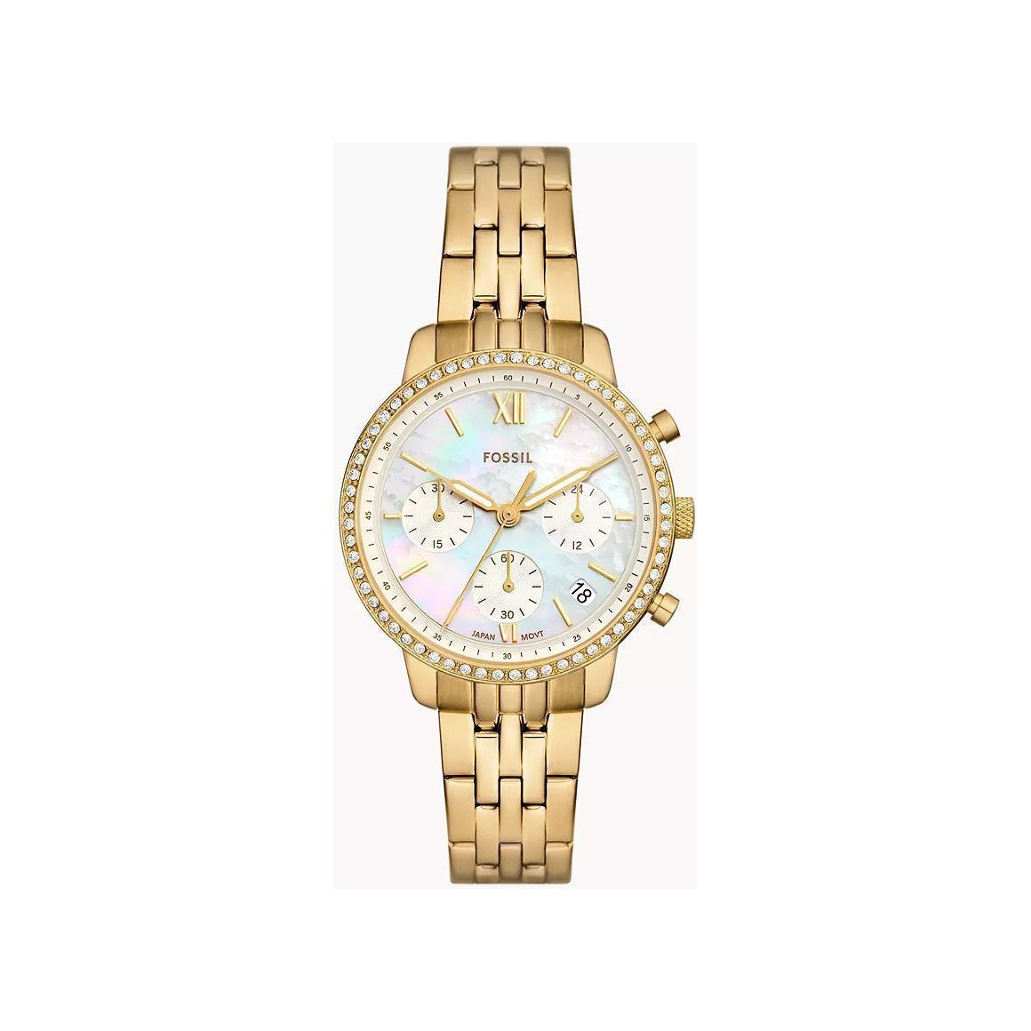 FOSSIL Neutra Chronograph Gold-Tone Stainless Steel Watch ES5358 – The ...