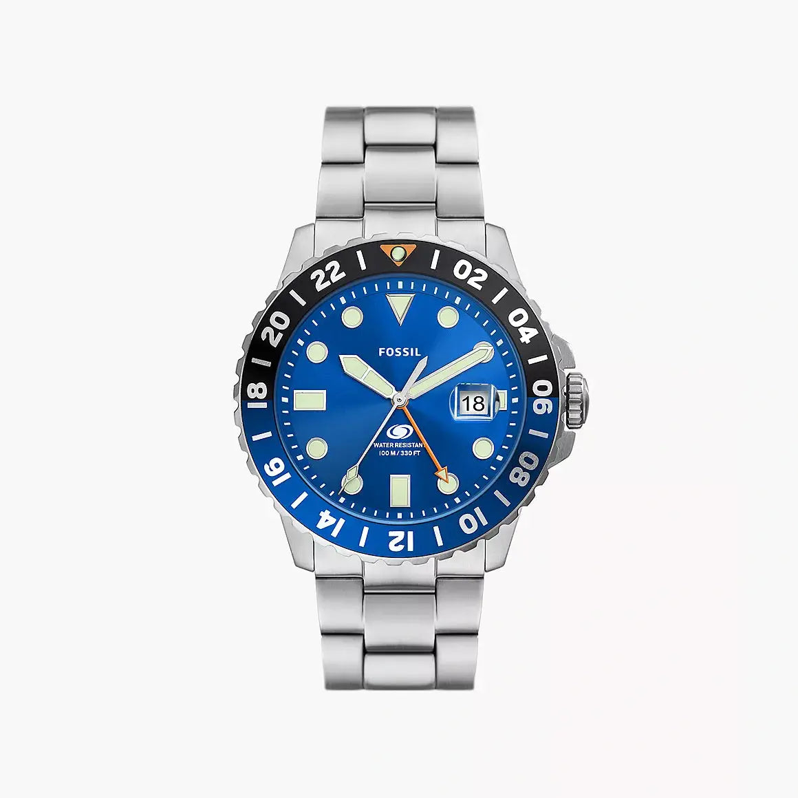 Fossil Fossil Blue GMT Stainless Steel Watch – The Watch Factory
