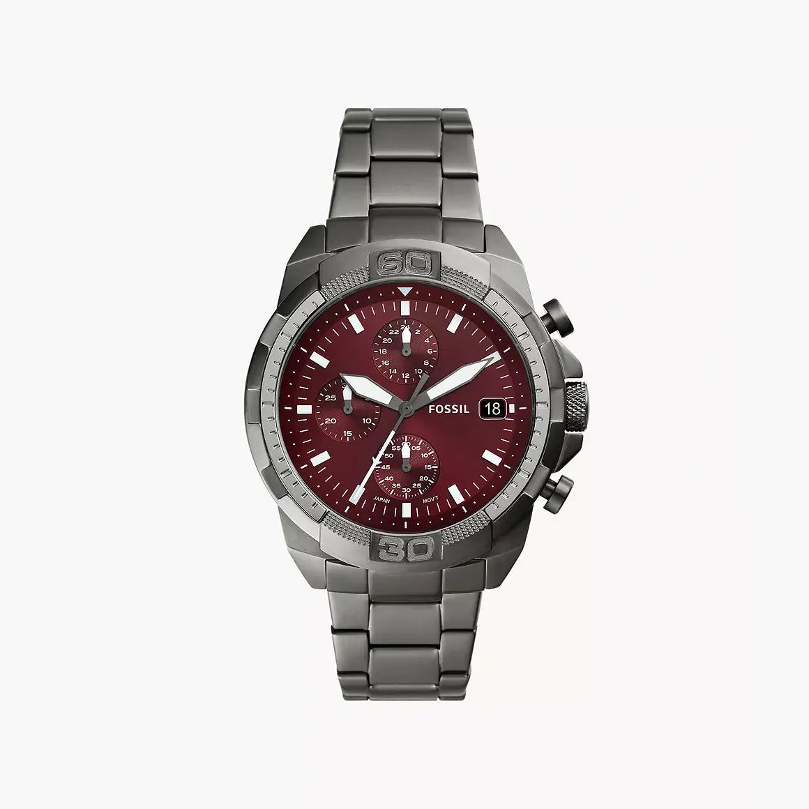 Fossil Bronson Chronograph Smoke Stainless Steel Watch – The Watch ...