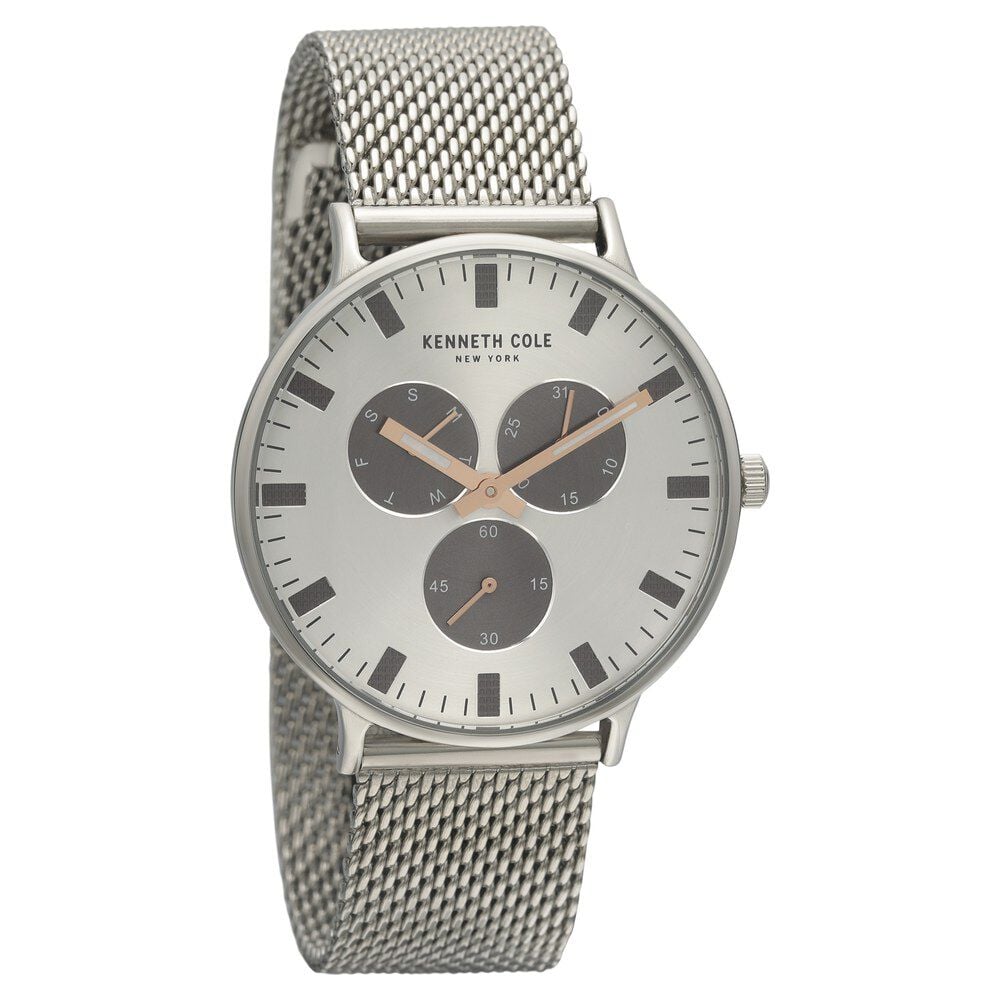 Kenneth Cole Quartz Chronograph Silver Dial Stainless Steel Strap Watc ...