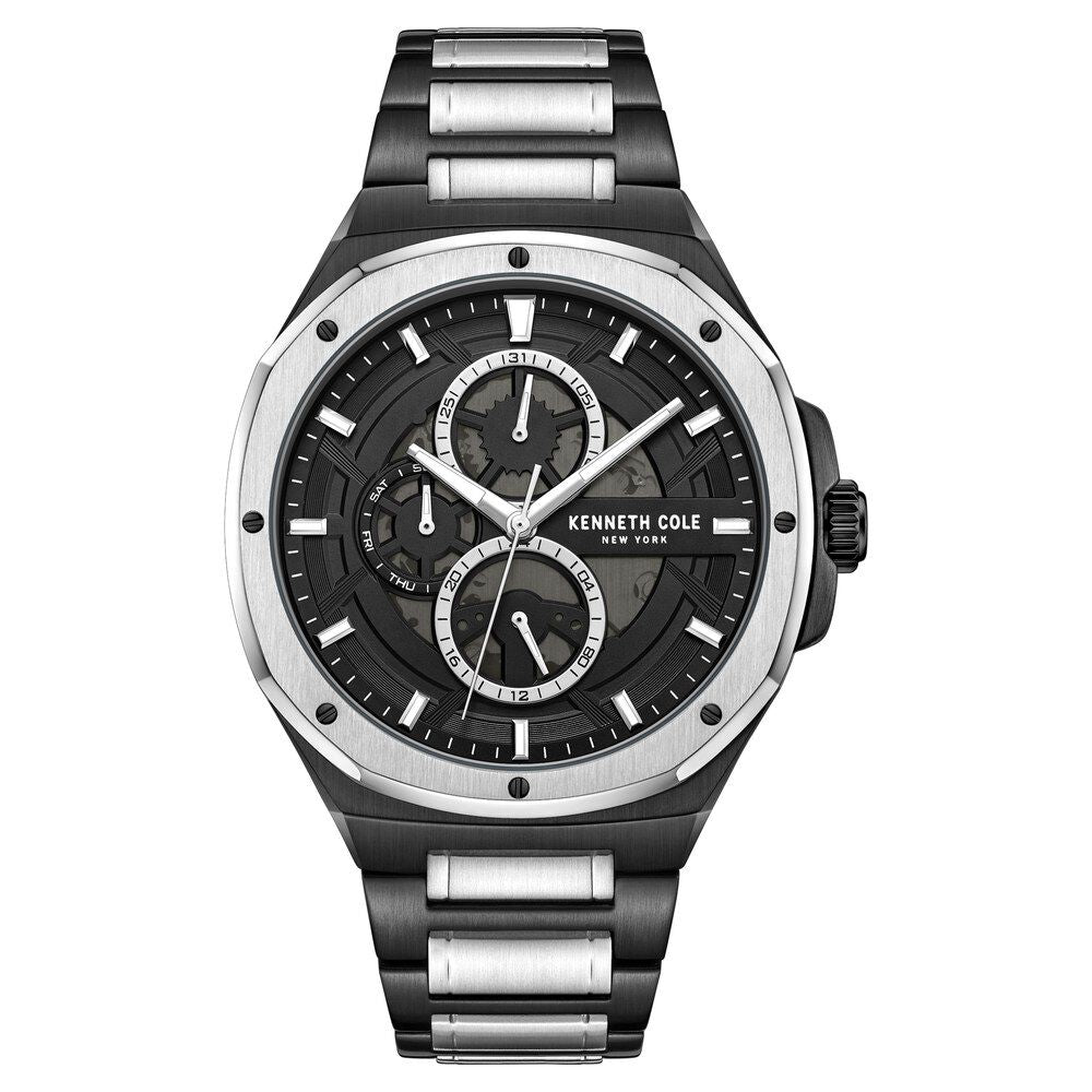 Kenneth Cole Multifunction Black Dial Stainless Steel Strap Watch for ...