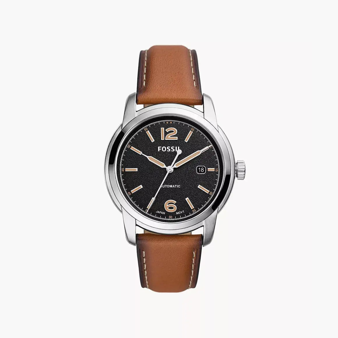Fossil Fossil Heritage Automatic Luggage Leather Watch – The Watch ...