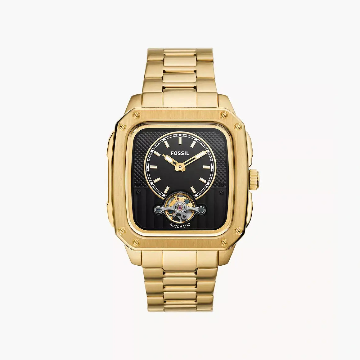 Fossil Inscription Automatic Gold-Tone Stainless Steel Watch – The ...