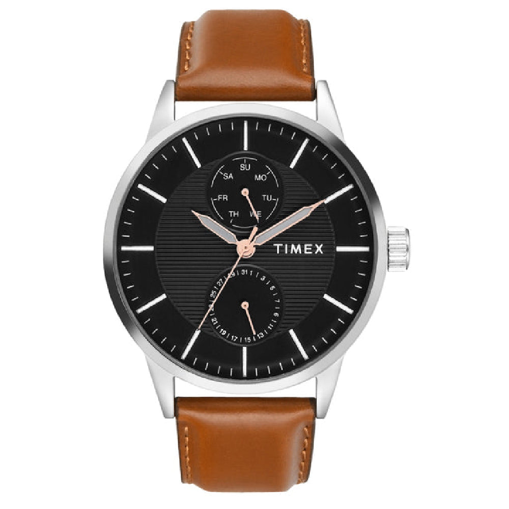 Timex Men Multifunction Black Round Brass Dial Watch- TWEG19913 – The ...