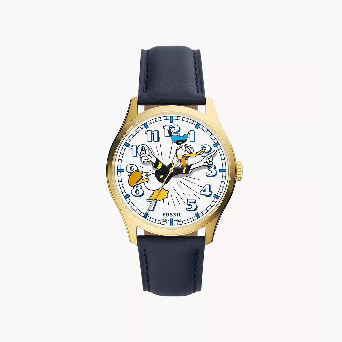 Fossil Disney Fossil Special Edition Three-Hand Navy Leather Watch ...