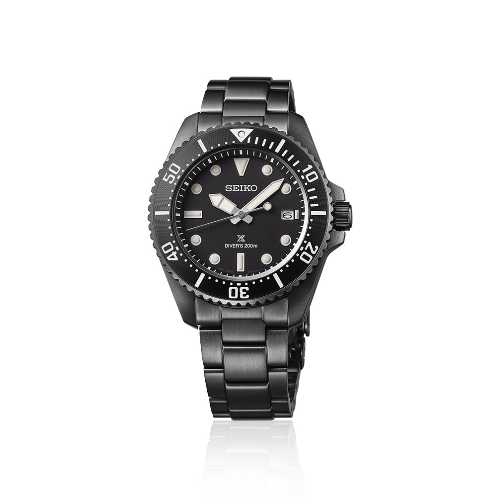Seiko Prospex Solar Diver’s in All Black - SNE599P1 – The Watch Factory