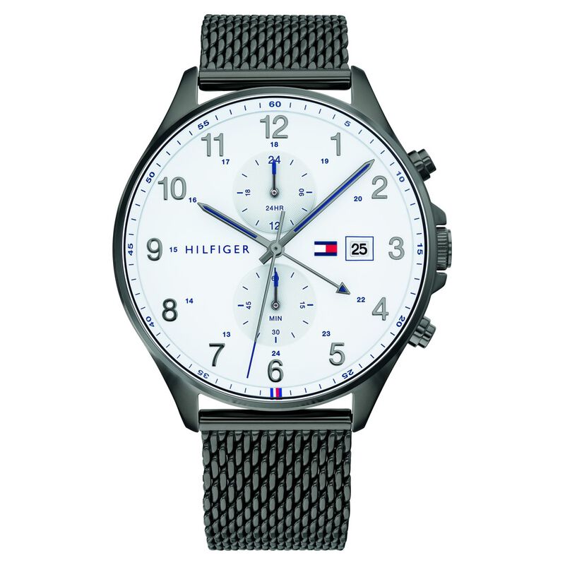 Tommy Hilfiger Quartz Multifunction White Dial Stainless Steel Strap W ...