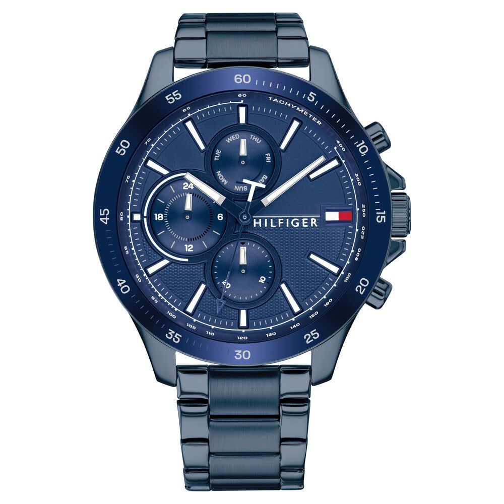 Tommy Hilfiger Quartz Multifunction Blue Dial Stainless Steel Strap Wa ...