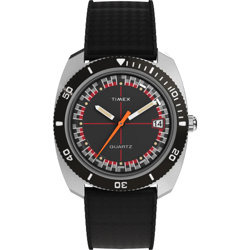 TIMEX Q Timex Reissue 1971 Velocity 36mm Synthetic Rubber Strap Watch ...