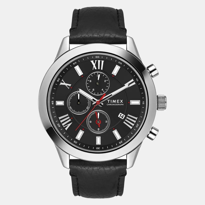 Timex Men Brass Dial & Leather Straps Analogue Chronograph Watch TWEG1 ...