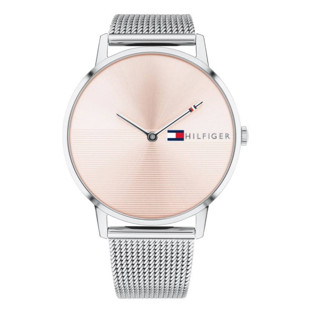 Tommy Hilfiger Womens Alex Pink Dial Stainless Steel Analogue Watch ...