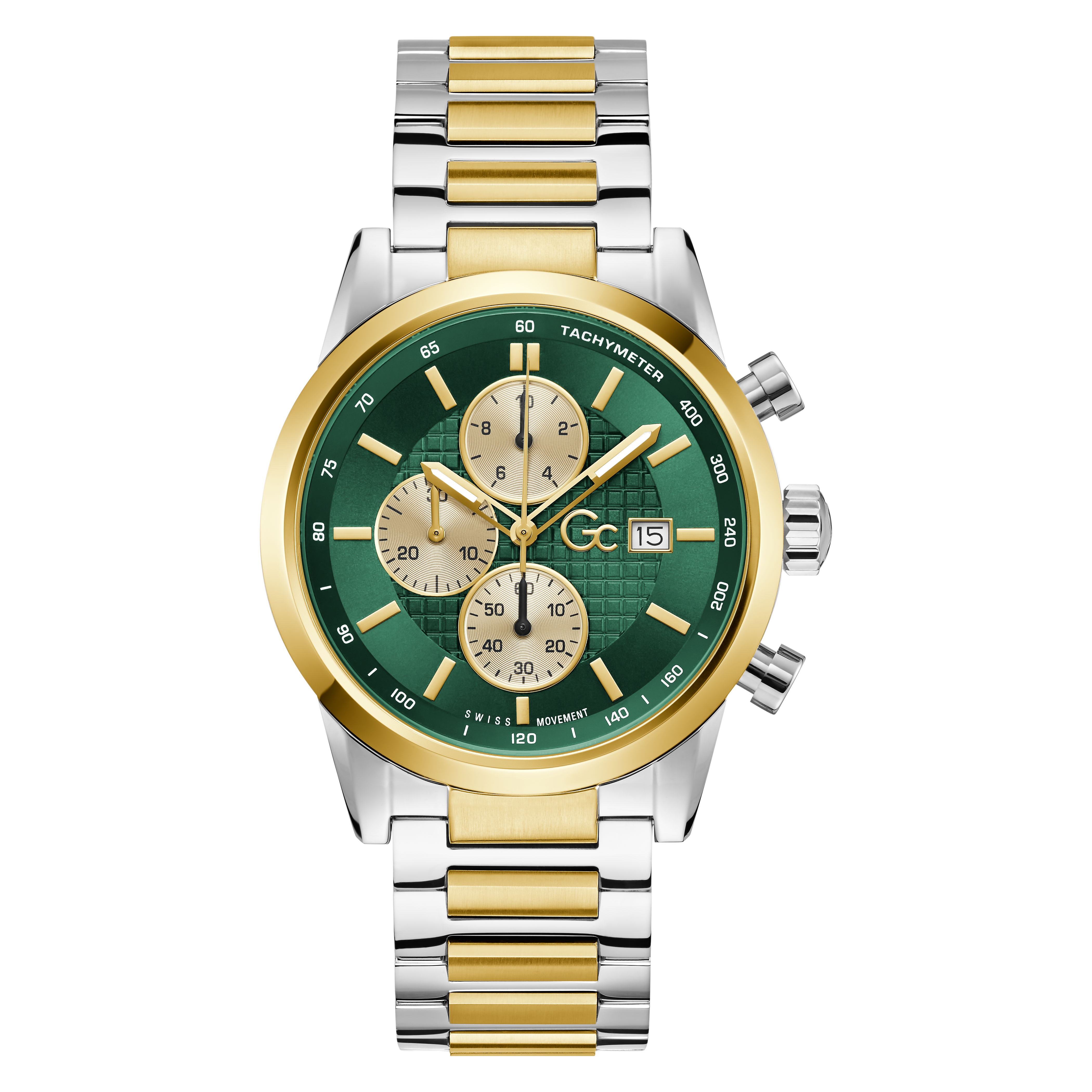 Guess Gc Gallant Chrono Metal with Emerald Green Dial for Men – The ...