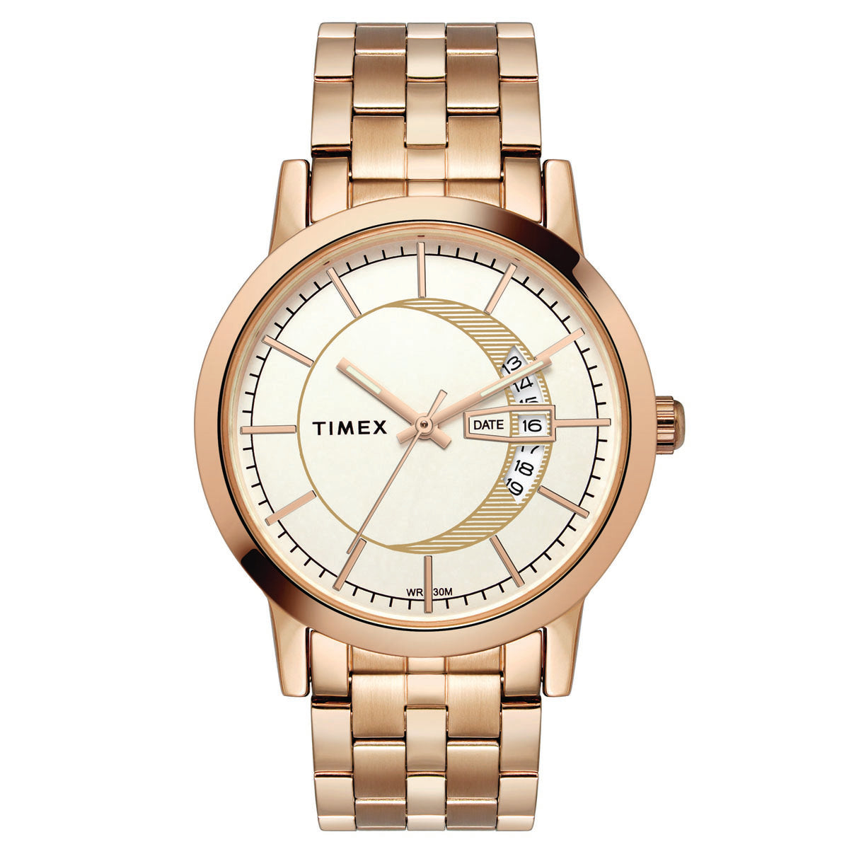 Timex Classics Pairs Silver Dial Round Case Date/3 Hands Function Watc ...