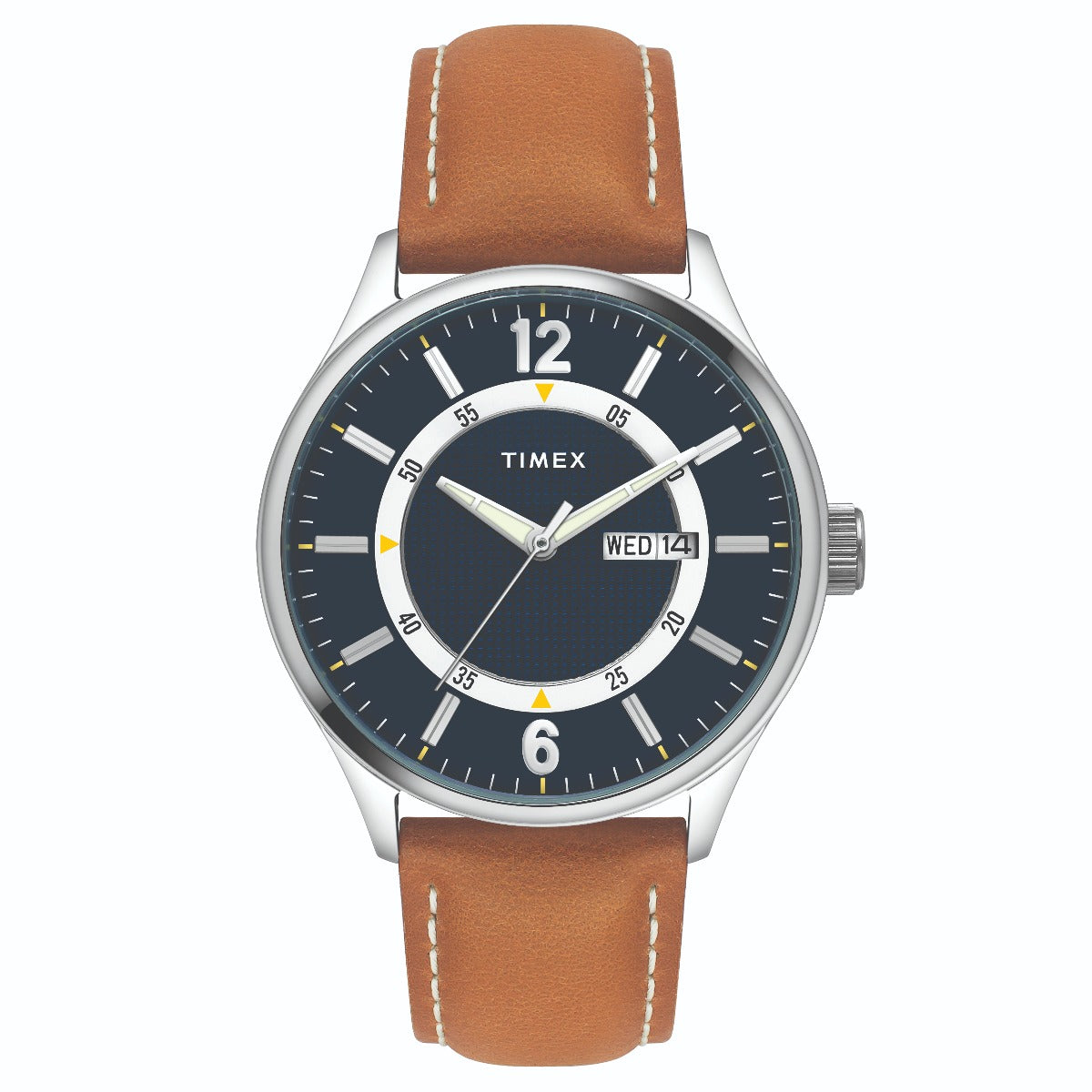 Timex Fashion Men's Blue Dial Round Case Day Date Function Watch -TWEG ...