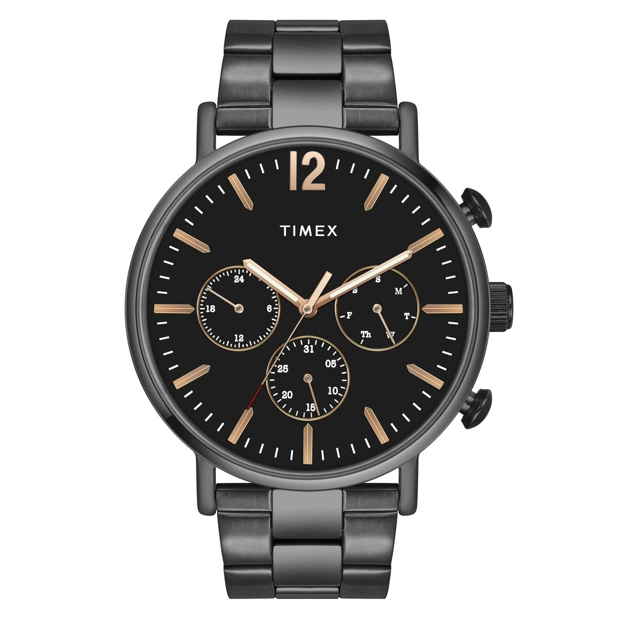 Timex Fashion Men's Blue Dial Round Case Multifunction Function Watch ...