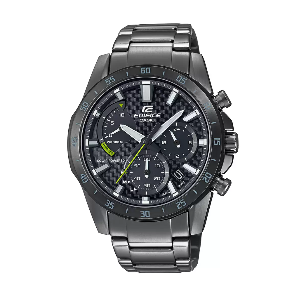 Casio Mens Black Dial Stainless Steel Analogue Watch - ED529 – The ...