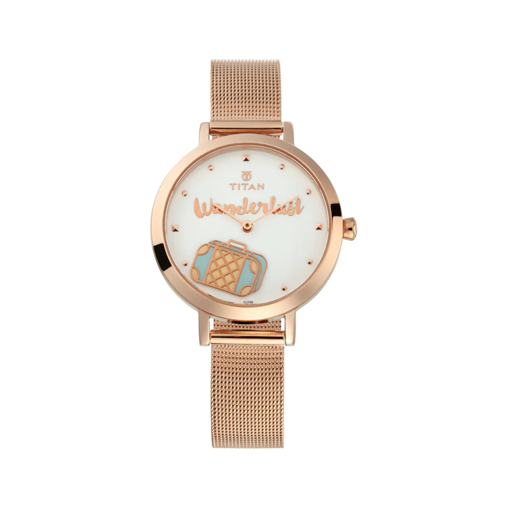 Titan Purple Pop Analog White Dial Women's Watch-95104WM04 – The Watch ...